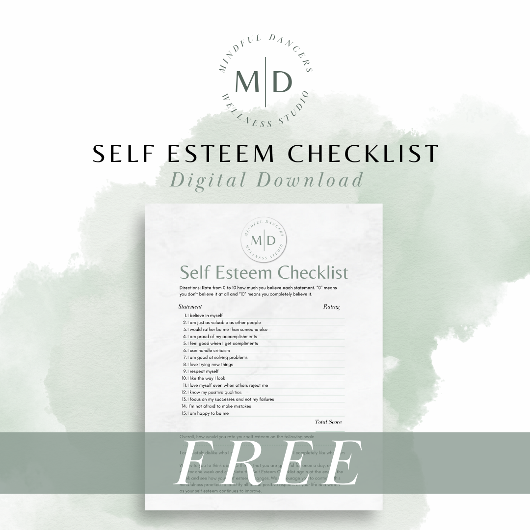 FREE Self Esteem Checklist – Mindful Dancers