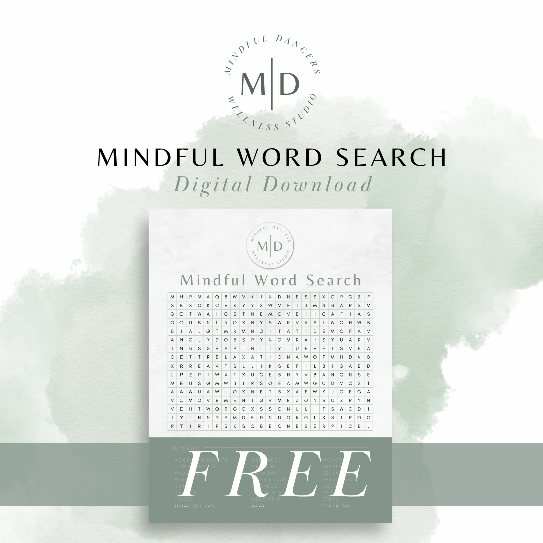 FREE Mindful Word Search – Mindful Dancers