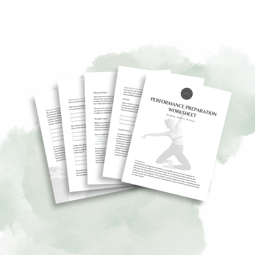 Performance Preparation Worksheet – Mindful Dancers
